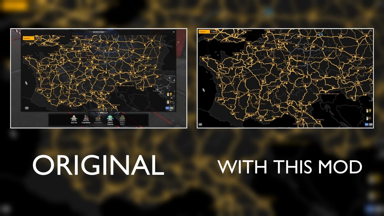 FULL SCREEN MAP V1.0 1.43 - ETS 2 mods, Ets2 map, Euro truck simulator ...