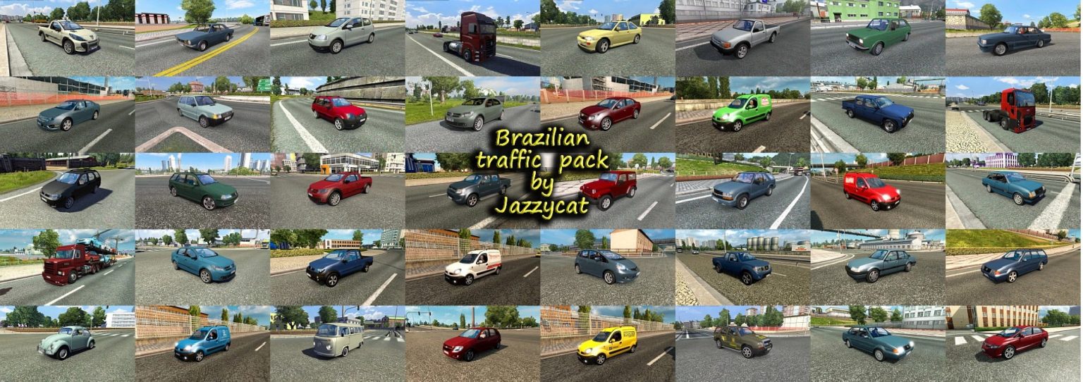 BRAZILIAN TRAFFIC PACK BY JAZZYCAT V3.9 1.43 - ETS 2 mods, Ets2 map ...