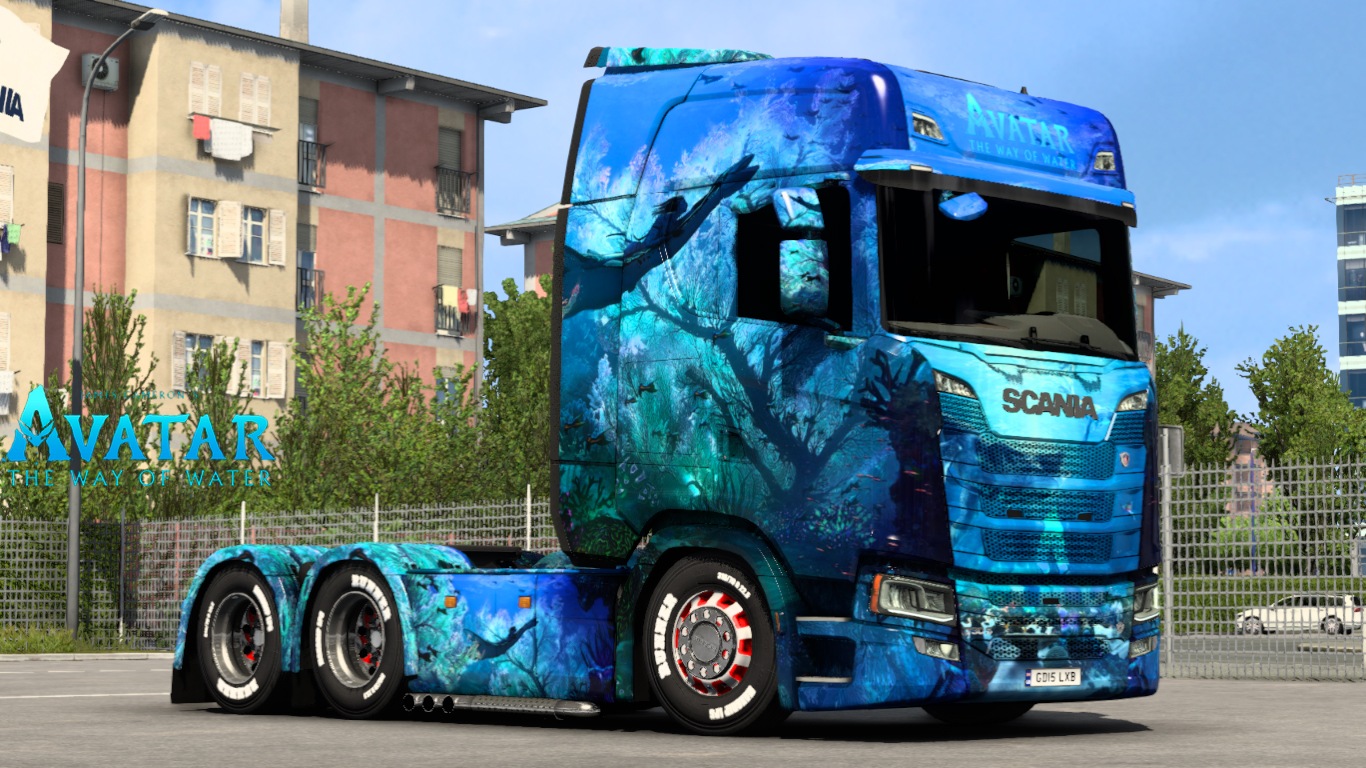 Scania Avatar The Way of Water Skin - ETS 2 mods, Ets2 map, Euro truck ...