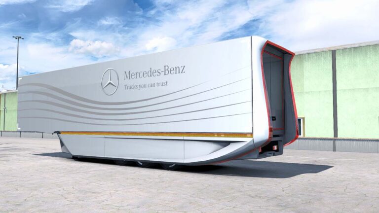 Mercedes Aerodynamic Trailer v1.8 1.47 - ETS 2 mods, Ets2 map, Euro ...