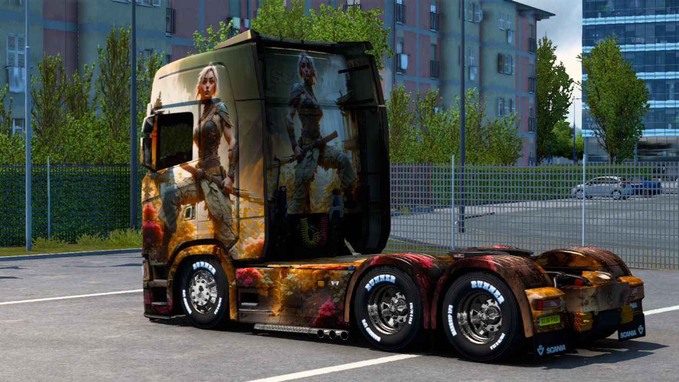 Warrior Girl Skin - ETS 2 mods, Ets2 map, Euro truck simulator 2 mods ...