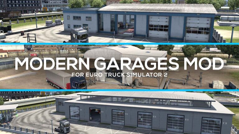Modern Garages Mod 1.48 - ETS 2 mods, Ets2 map, Euro truck simulator 2 ...