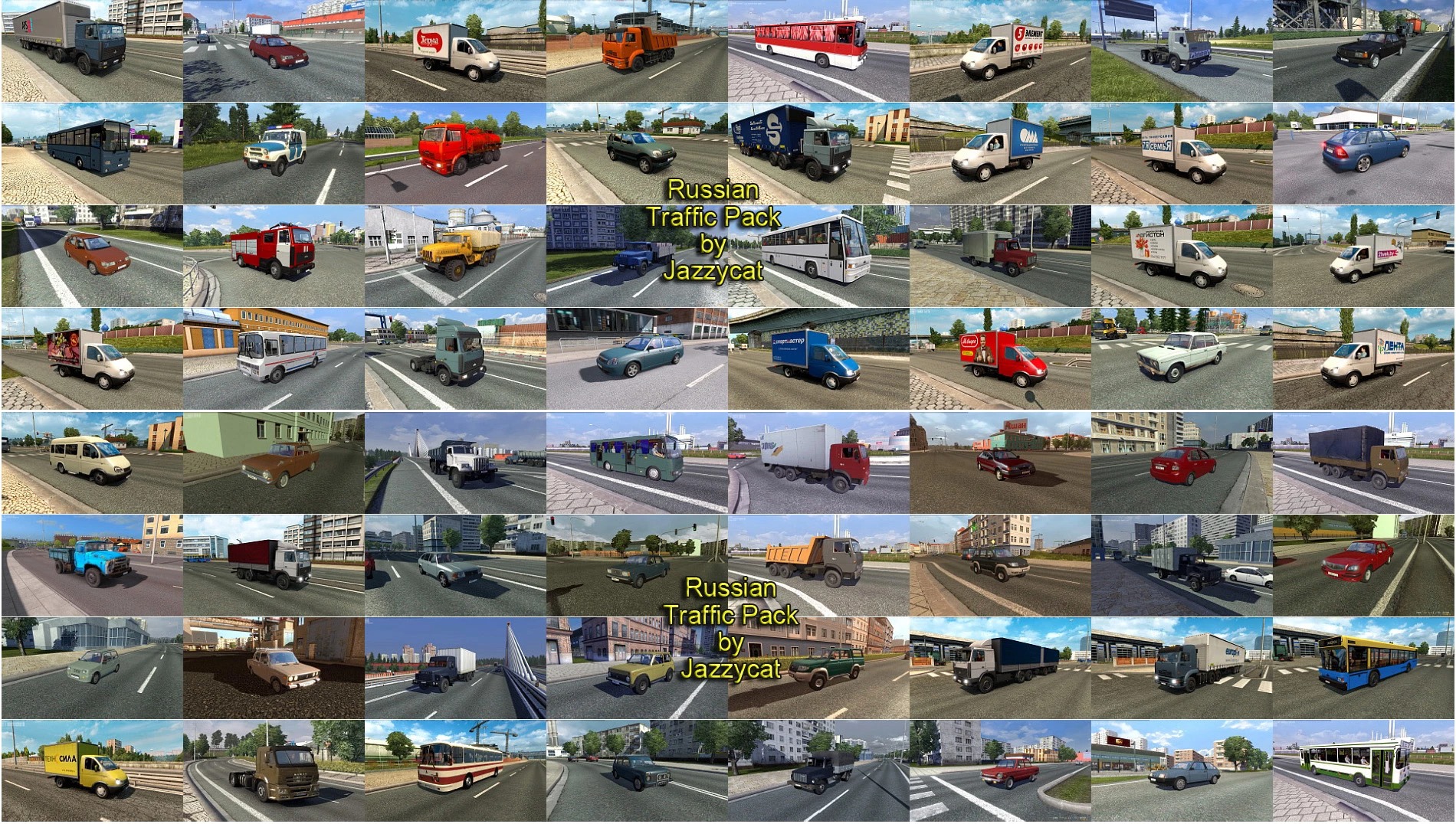 RUSSIAN TRAFFIC PACK BY JAZZYCAT V4.3.3 1.48.5 - ETS 2 mods, Ets2 map ...