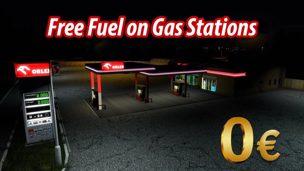 Free Fuel on Gas Stations - ETS 2 mods, Ets2 map, Euro truck simulator ...