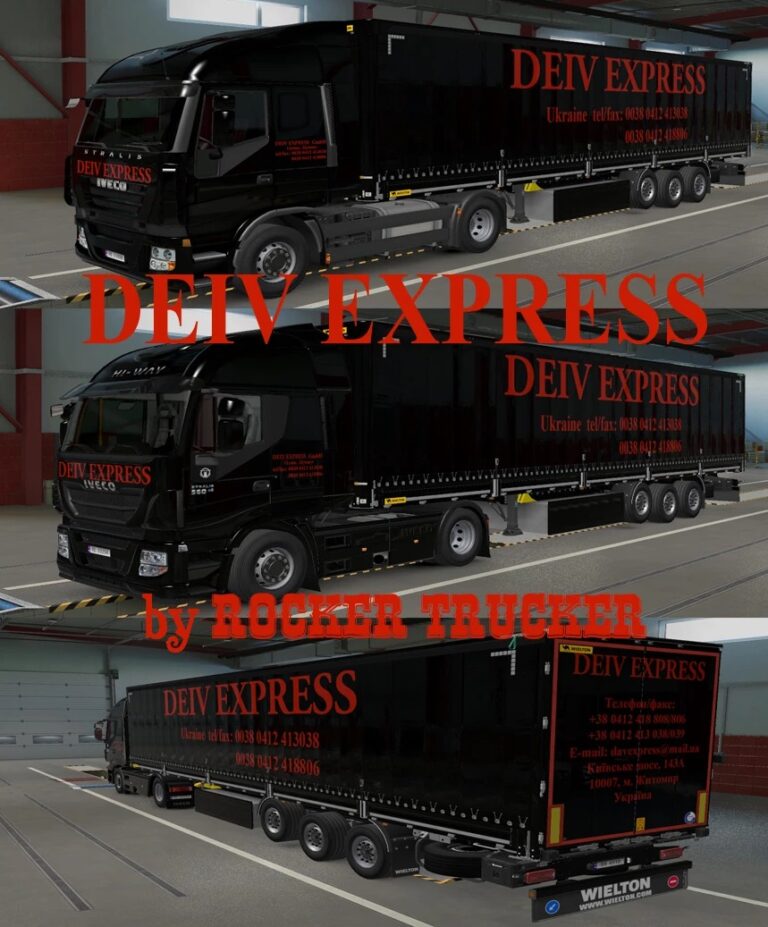 DEIV EXPRESS SKIN PACK V1.0 - ETS 2 mods, Ets2 map, Euro truck ...