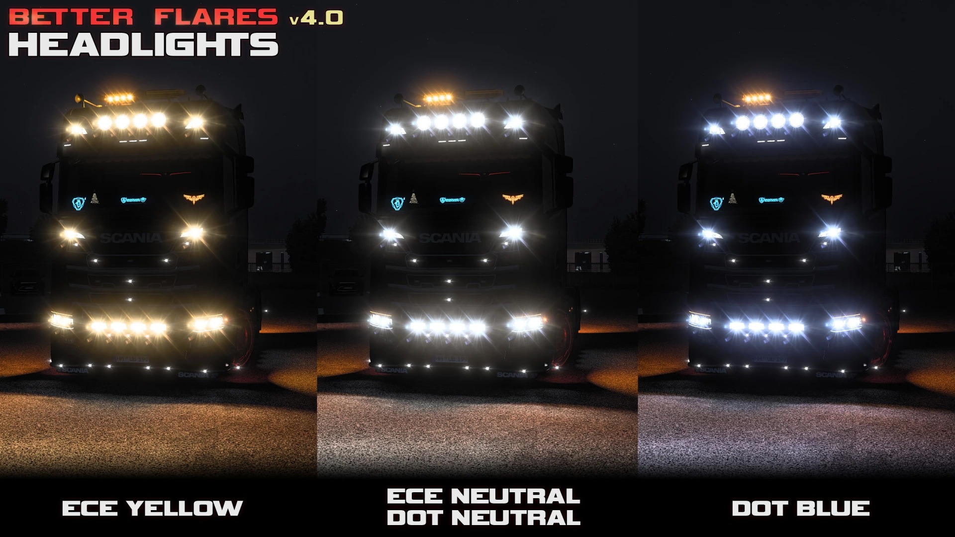 BETTER FLARES V4.0 1.49 - ETS 2 mods, Ets2 map, Euro truck simulator 2 ...