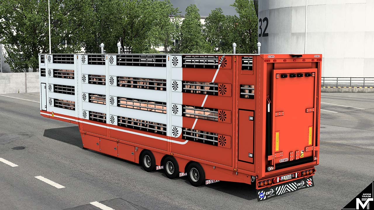 Pezzaioli Livestock Trailer v7.0 1.49 - ETS 2 mods, Ets2 map, Euro ...