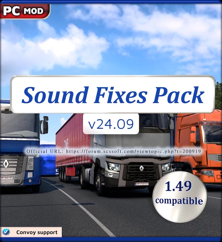 ETS2 SOUND FIXES PACK V24.09 1.49 - ETS 2 mods, Ets2 map, Euro truck ...