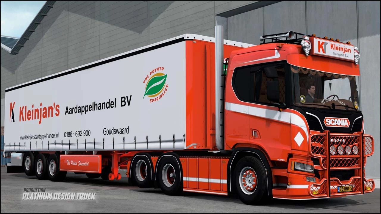 Scania R650 Kleinjan Transport B.V+Trailer v13.0 1.50 - ETS 2 mods ...
