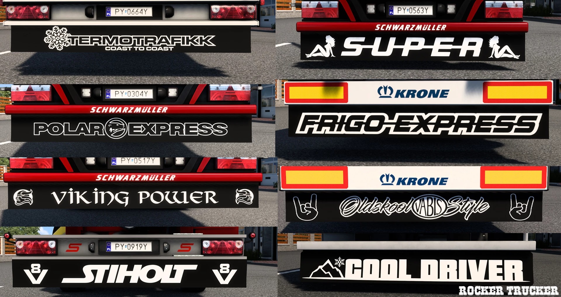 Mudflaps Pack for SCS Trailers v1.0 1.53 - ETS 2 mods, Ets2 map, Euro ...