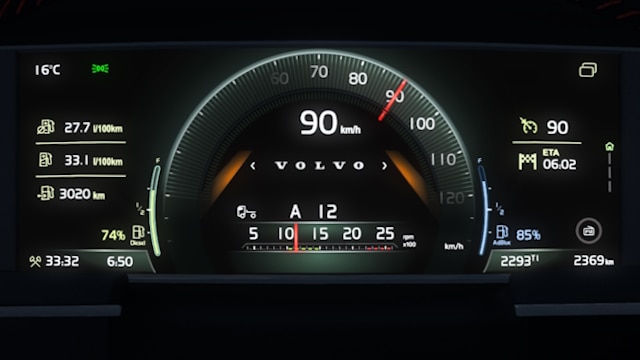 Volvo FH5 Improved Dashboard v1.0 1.54 - ETS 2 mods, Ets2 map, Euro ...