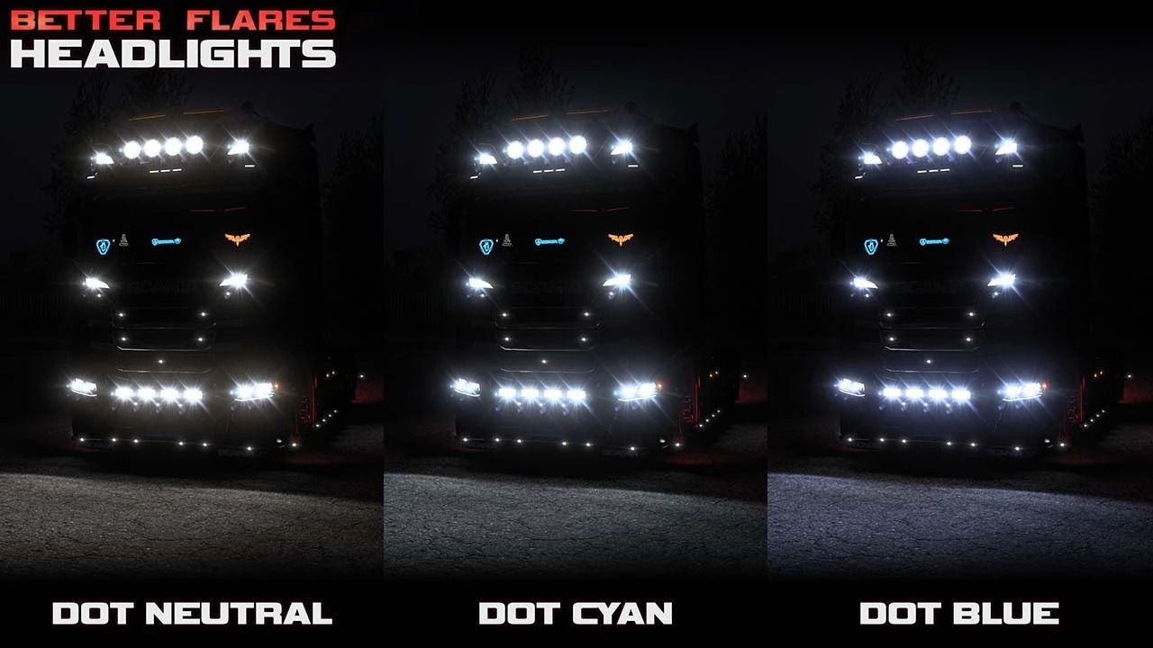 Better Flares v4.6.1 1.55 - ETS 2 mods, Ets2 map, Euro truck simulator ...