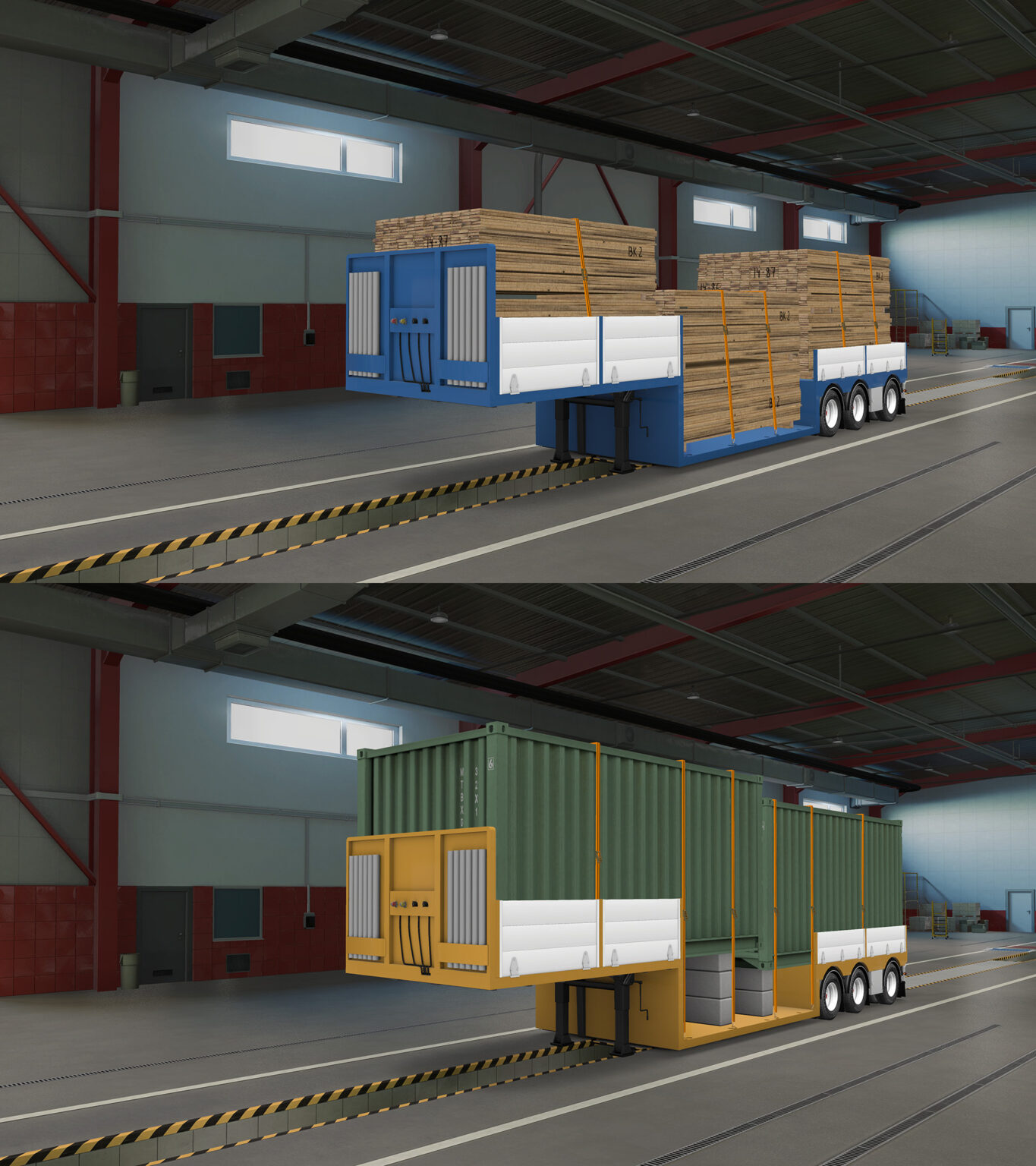 JS WELL FLATBED TRAILER 1.55 - ETS 2 mods, Ets2 map, Euro truck ...