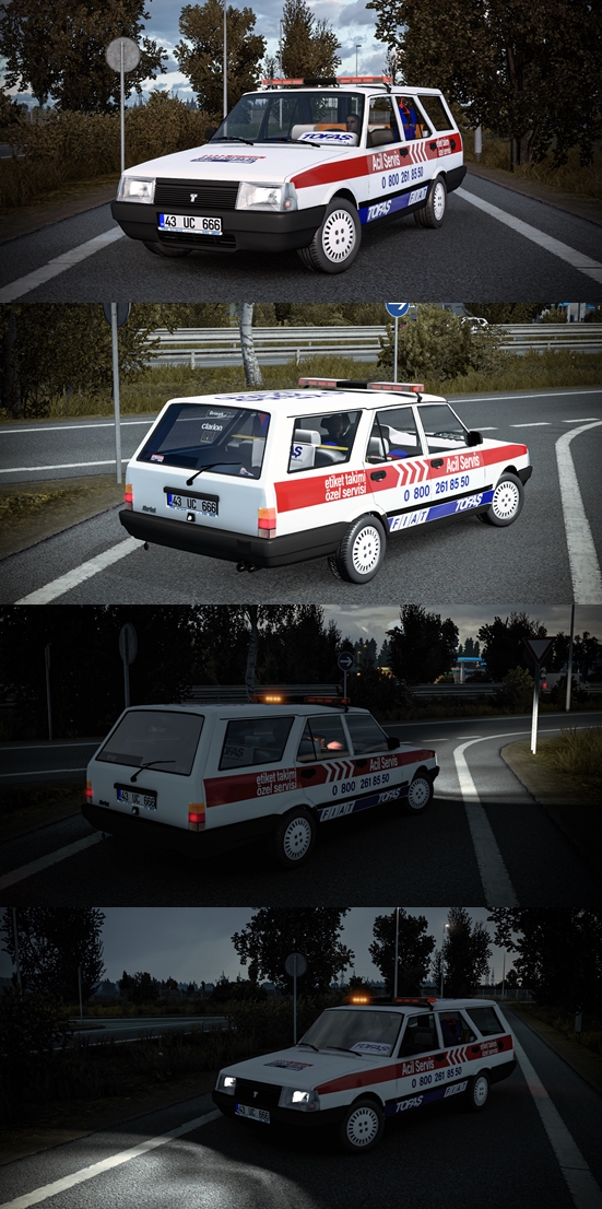 Tofas Kartal Emergeny Service [1.57] - ETS 2 mods, Ets2 map, Euro truck ...
