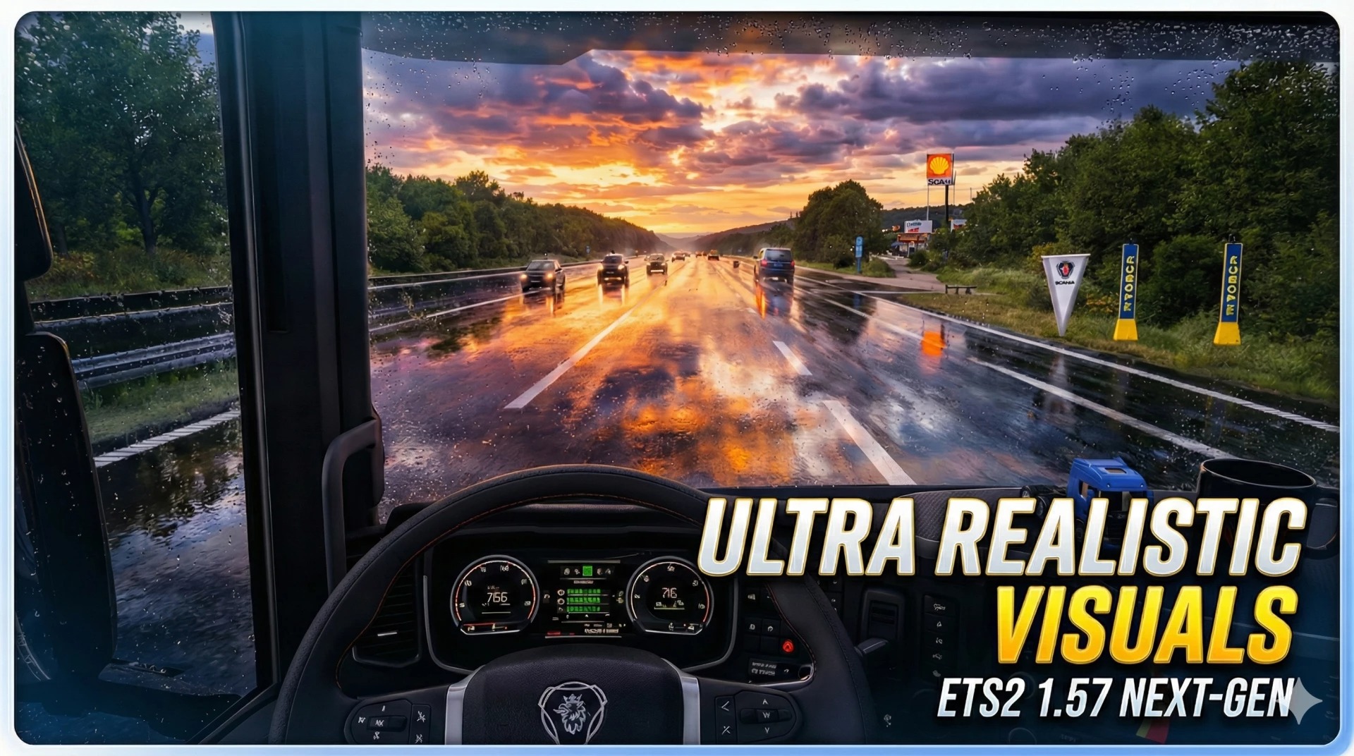 ETS2 Graphics Overhaul enhaced v2.1.8 1.57 - 1.58 - ETS 2 mods, Ets2 ...