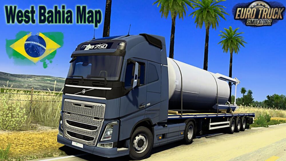 West Bahia Map Of Brazil For ETS2 1.58 - ETS 2 mods, Ets2 map, Euro ...
