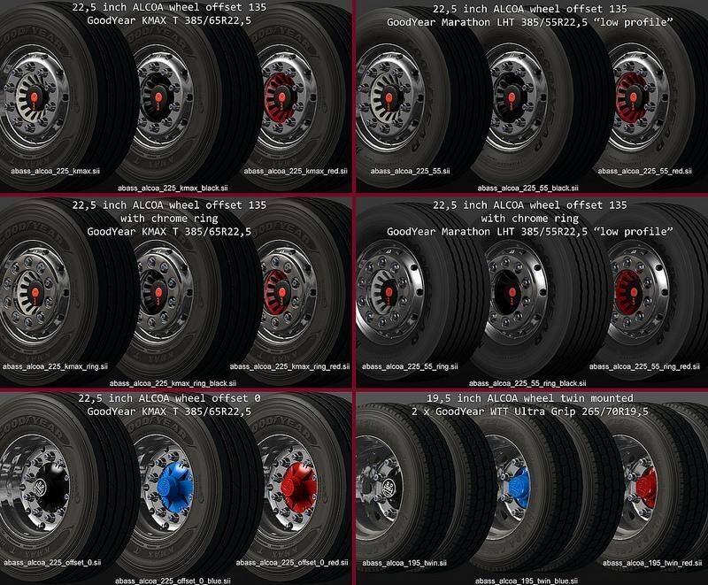 Abasstreppas Trailer Wheel Pack 1.60 - ETS 2 mods, Ets2 map, Euro truck ...